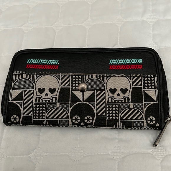 Loungefly | Bags | Loungefly Skull Print Wallet | Poshmark